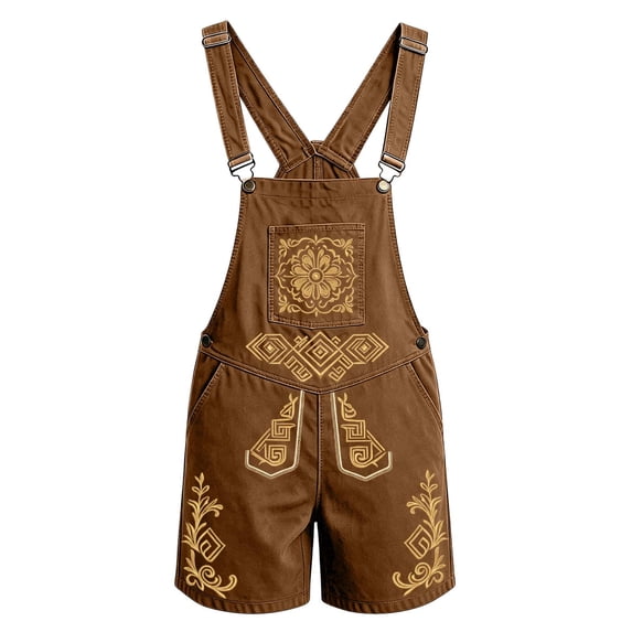 BOOMNY Oktoberfest Mens Short Bib Overalls Wide Leg Jumpsuits for Men ...