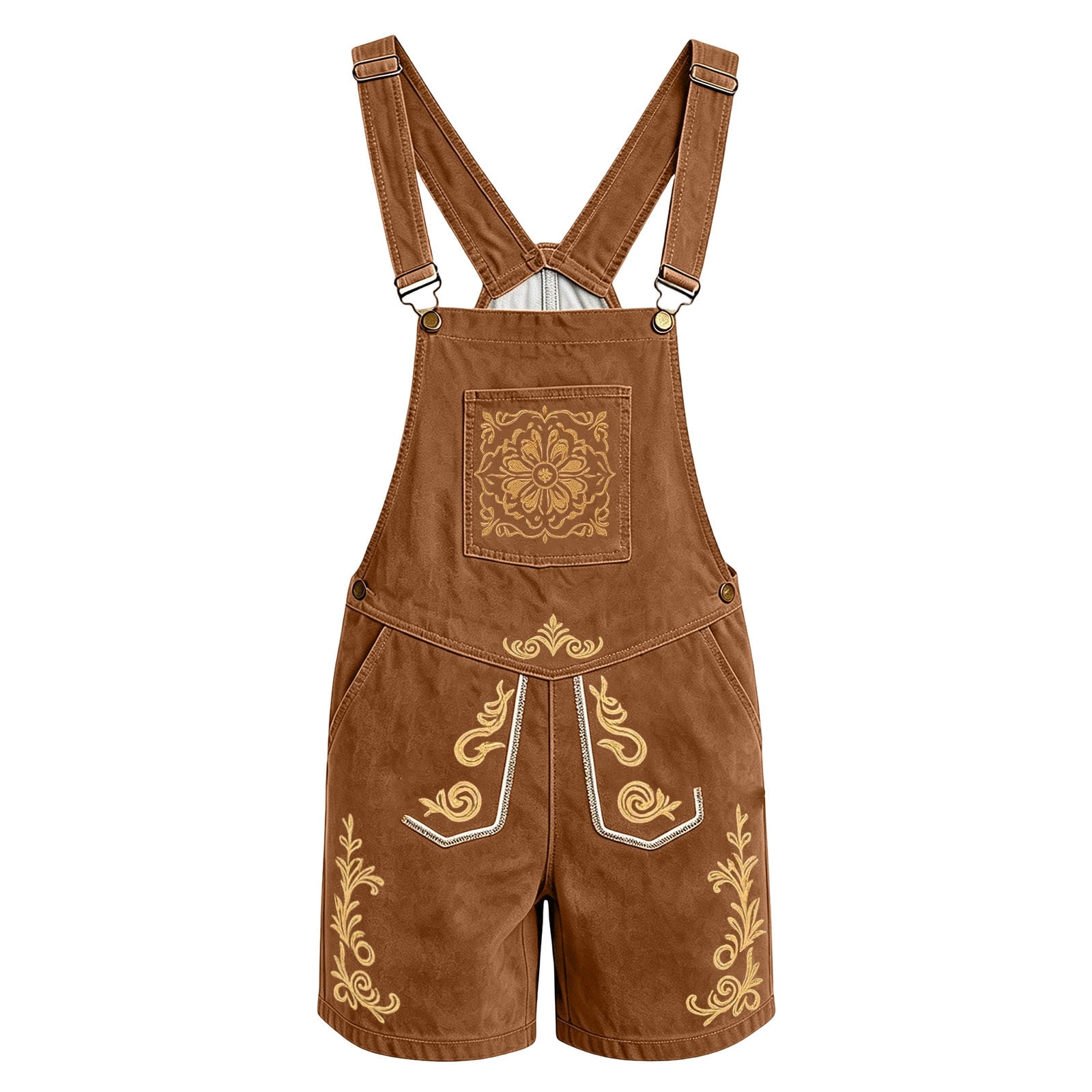BOOMNY Oktoberfest Mens Short Bib Overalls Wide Leg Short Jumpsuits for ...
