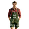 BOOMNY Oktoberfest Mens Short Bib Overalls Wide Leg Short Jumpsuits for ...
