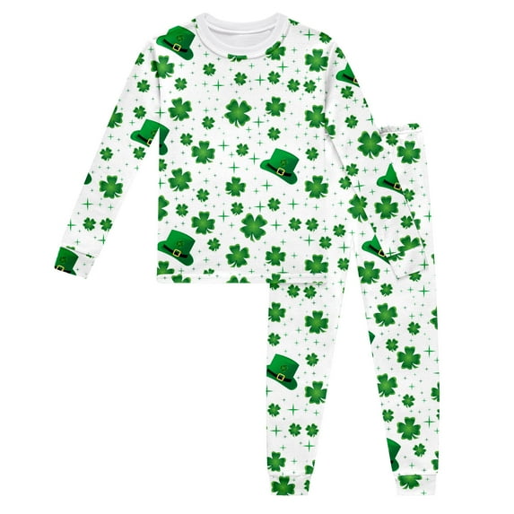 BOOMNY St.Patric.k's Day Toddler Baby Girls Loungewear Set Long Sleeve ...