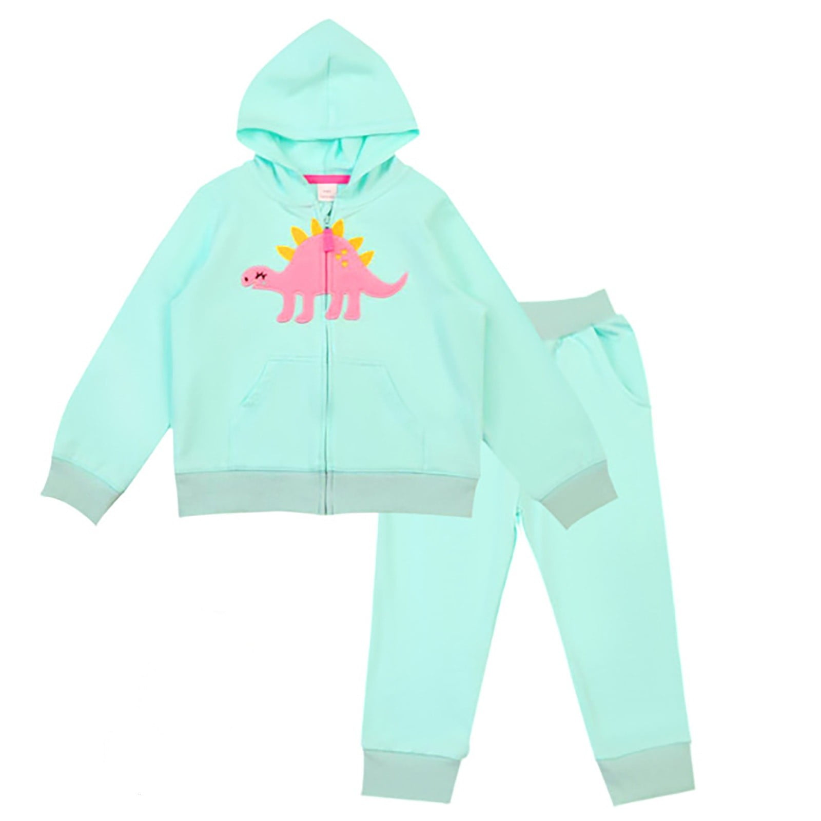 BOOMNY Toddler Baby Boys Outfit Set Long Sleeve Cartoon Dinosaur Prints Zip Up Hoodies Pants 2 ...