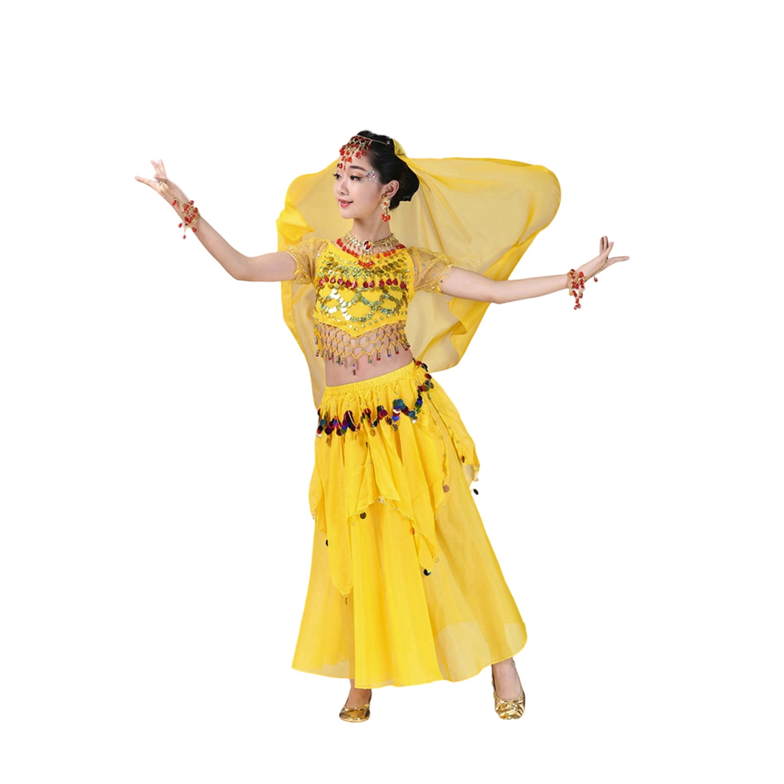 BOOMNY Toddler Baby Girls Belly Dance Outfits Sleeveless Sparkly Sequin ...