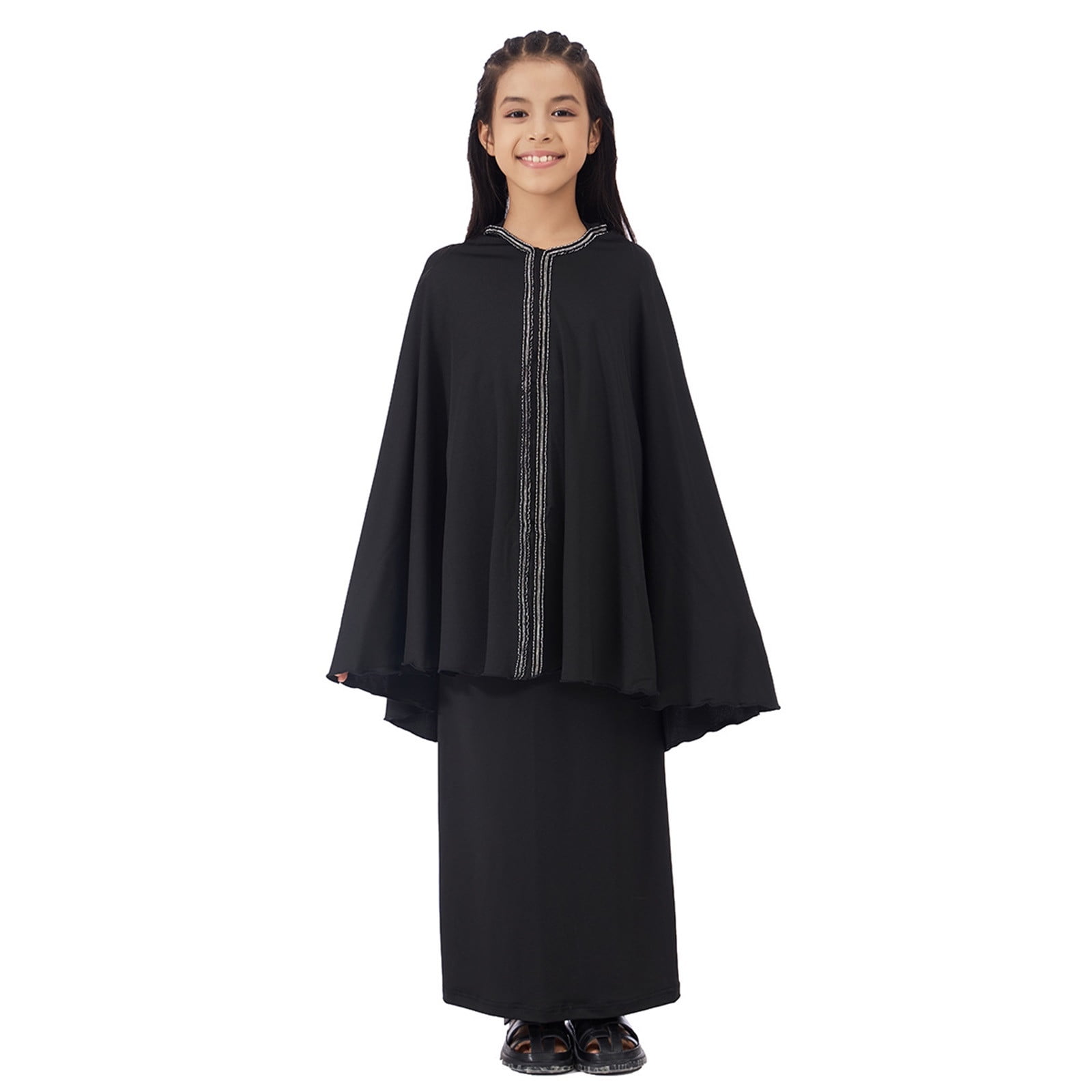 BOOMNY Toddler Baby Girls Muslim Outfit Set Long Sleeve Casual Solid ...