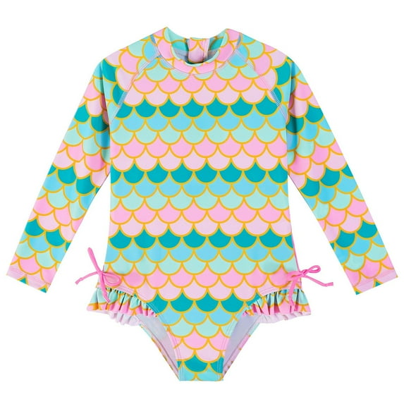 BOOMNY Toddler Baby Girls One Peice Swimsuits Sleeveless Rash Guard for ...