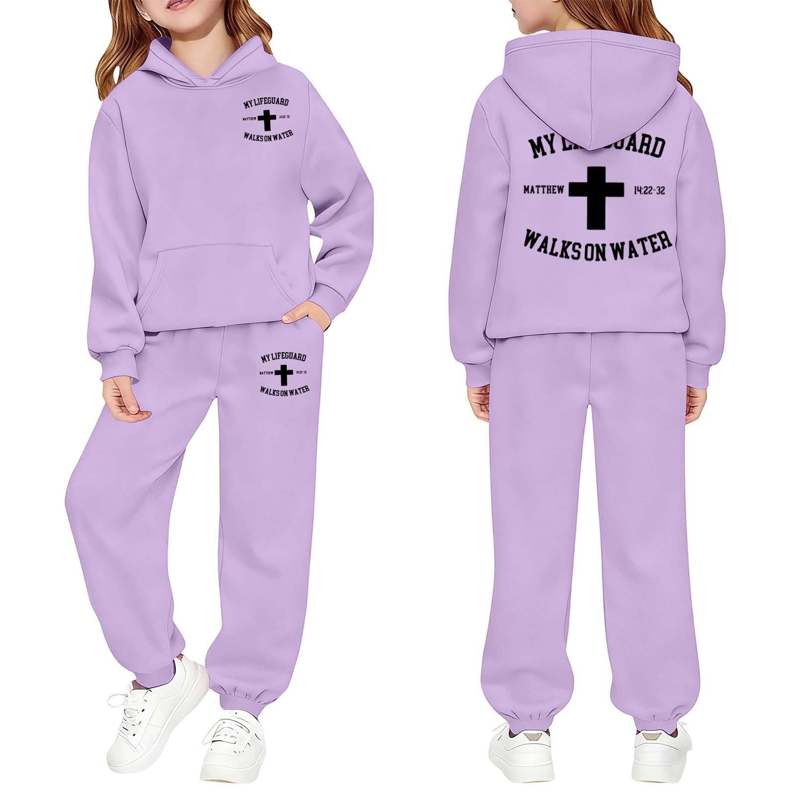 BOOMNY Toddler Baby Girls Sweatsuit Set Long Sleeve Casual Graphic Y2K ...