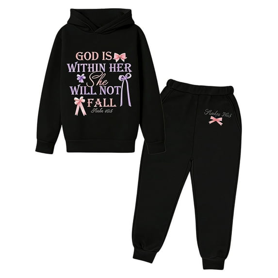 BOOMNY Toddler Baby Girls Sweatsuit Set Long Sleeve Letter Graphic Y2K ...