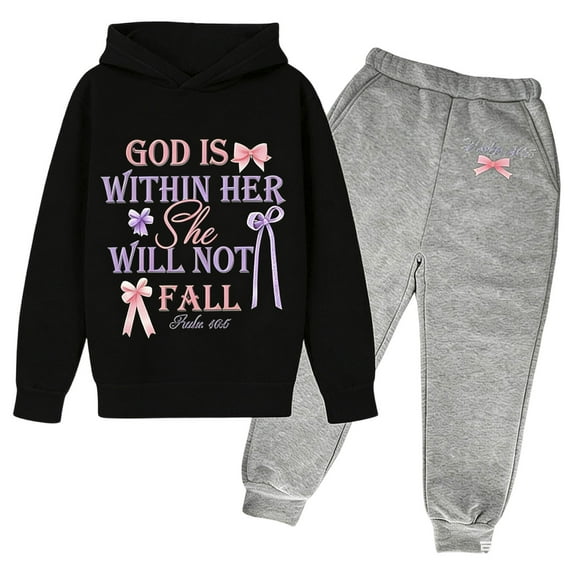 BOOMNY Toddler Baby Girls Sweatsuit Set Long Sleeve Letter Graphic Y2K ...