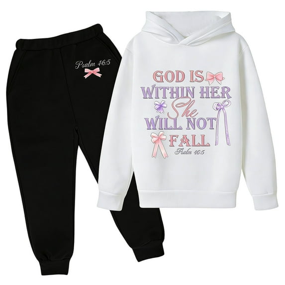 BOOMNY Toddler Baby Girls Sweatsuit Set Long Sleeve Letter Graphic Y2K ...