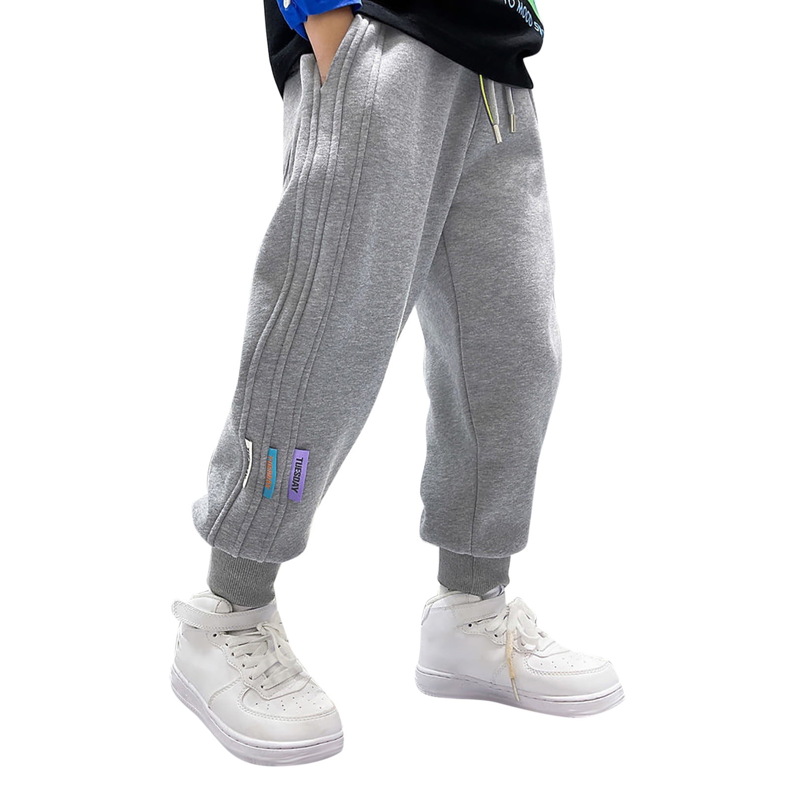 BOOMNY Toddler Boys Baggy Sweatpants Straight Leg Jogger Pants for Boys ...