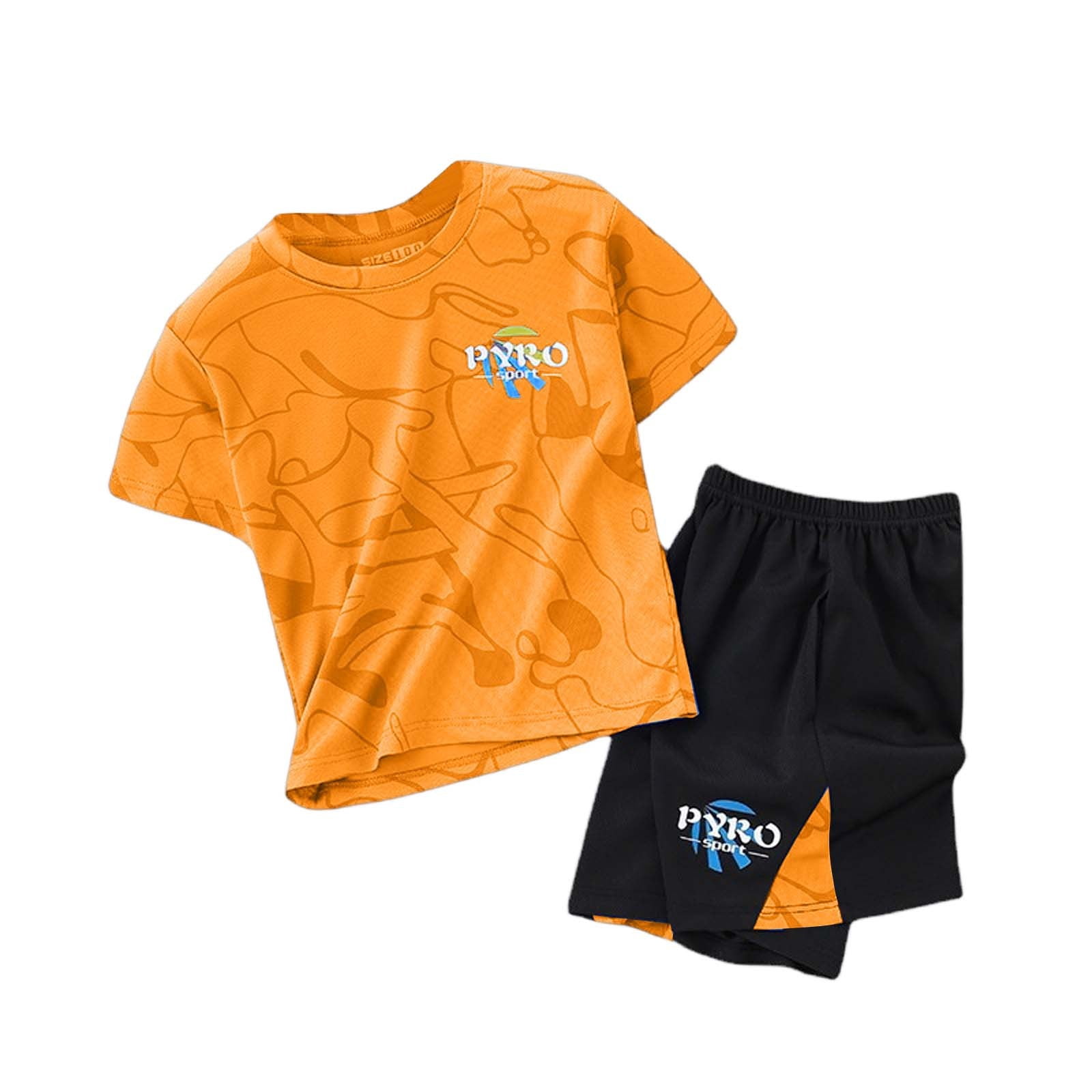 BOOMNY Toddler Boys Basketball Outfits Graphic Short Sleeve Workout ...