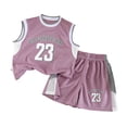 BOOMNY Toddler Boys Basketball Outfits Number 23 Graphic Sleeveless ...