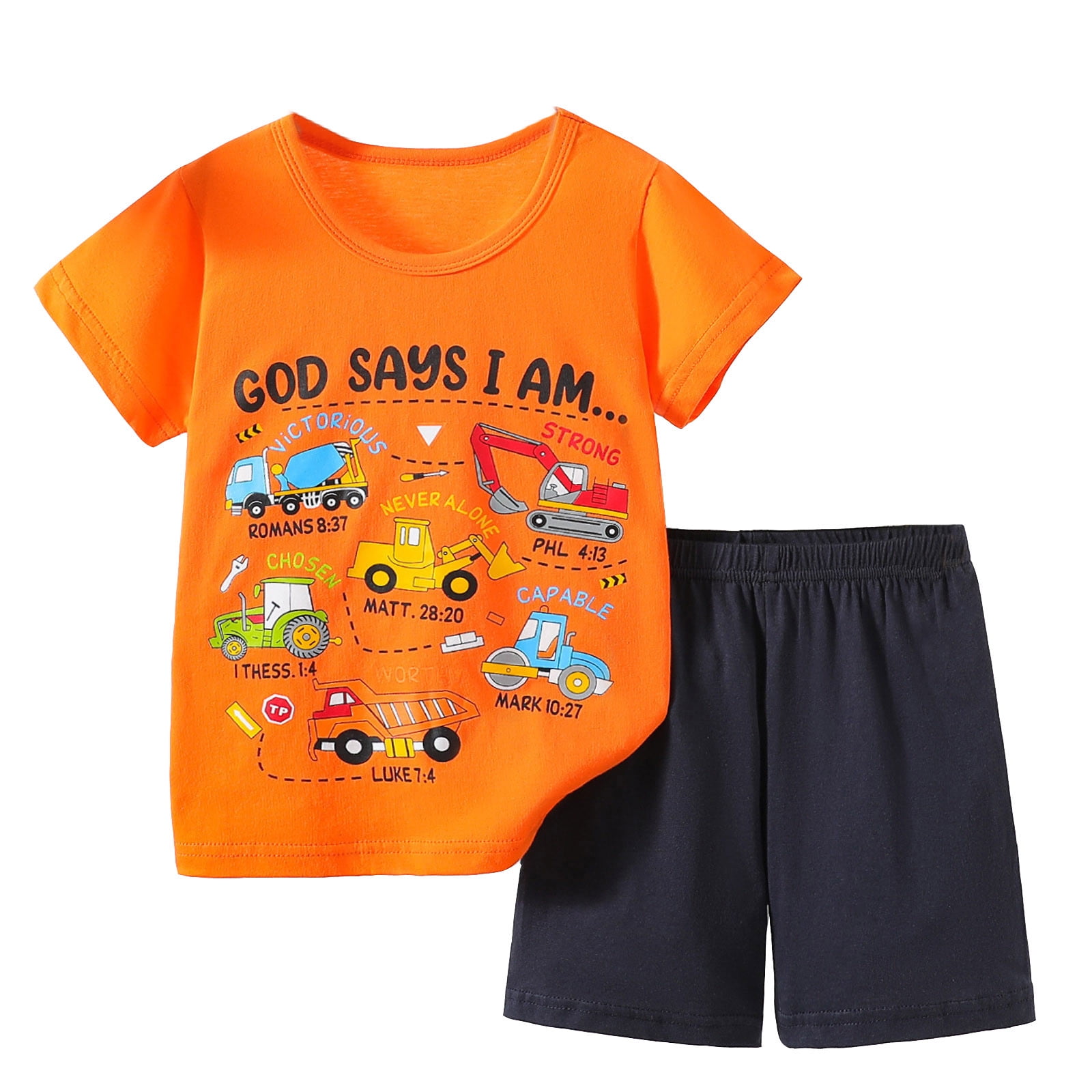 BOOMNY Toddler Boys Clothes Sets 2 Peice Outfits for Kids Cartoon ...