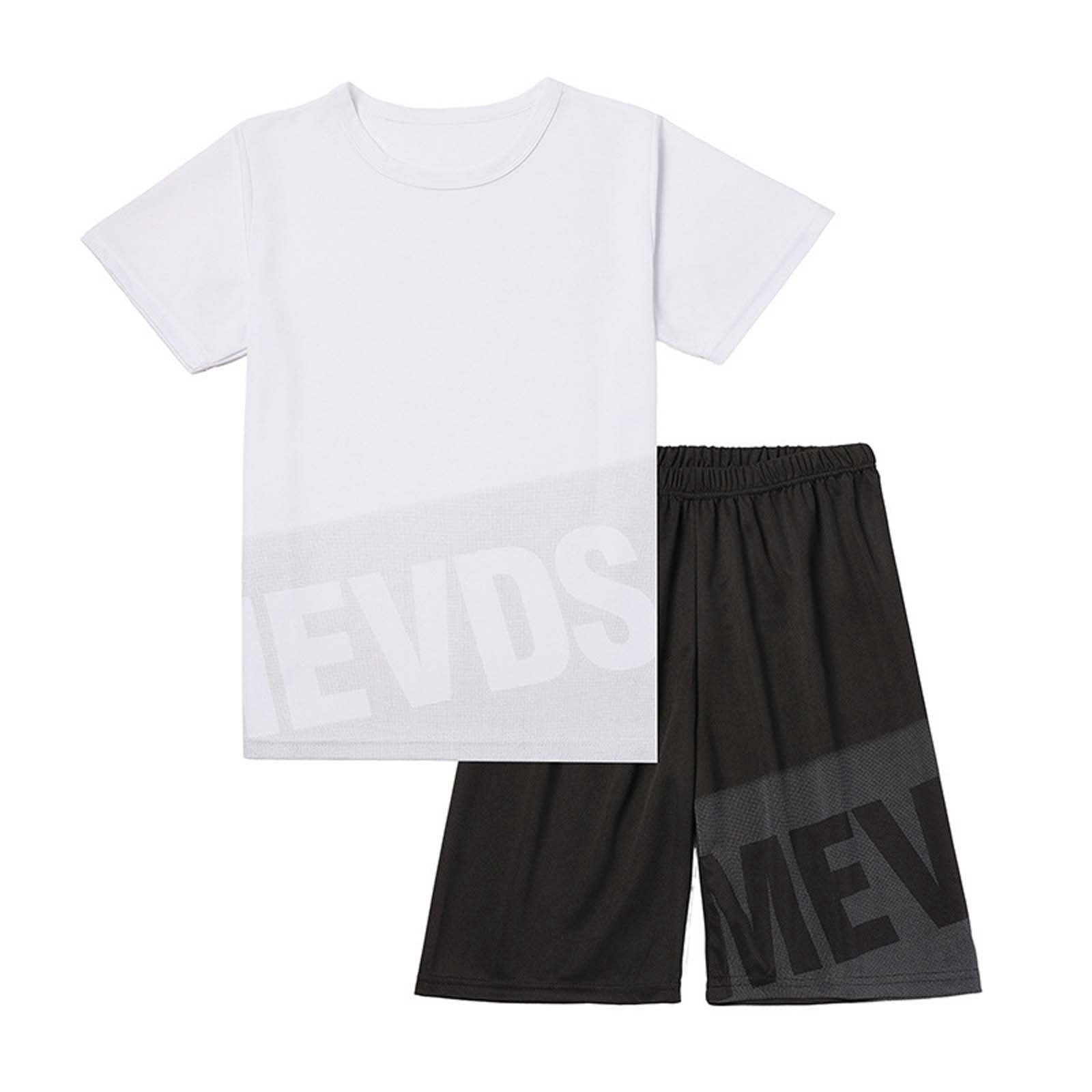 BOOMNY Toddler Boys Clothes Sets Quick Dry Graphic Short Sleeve Workout ...