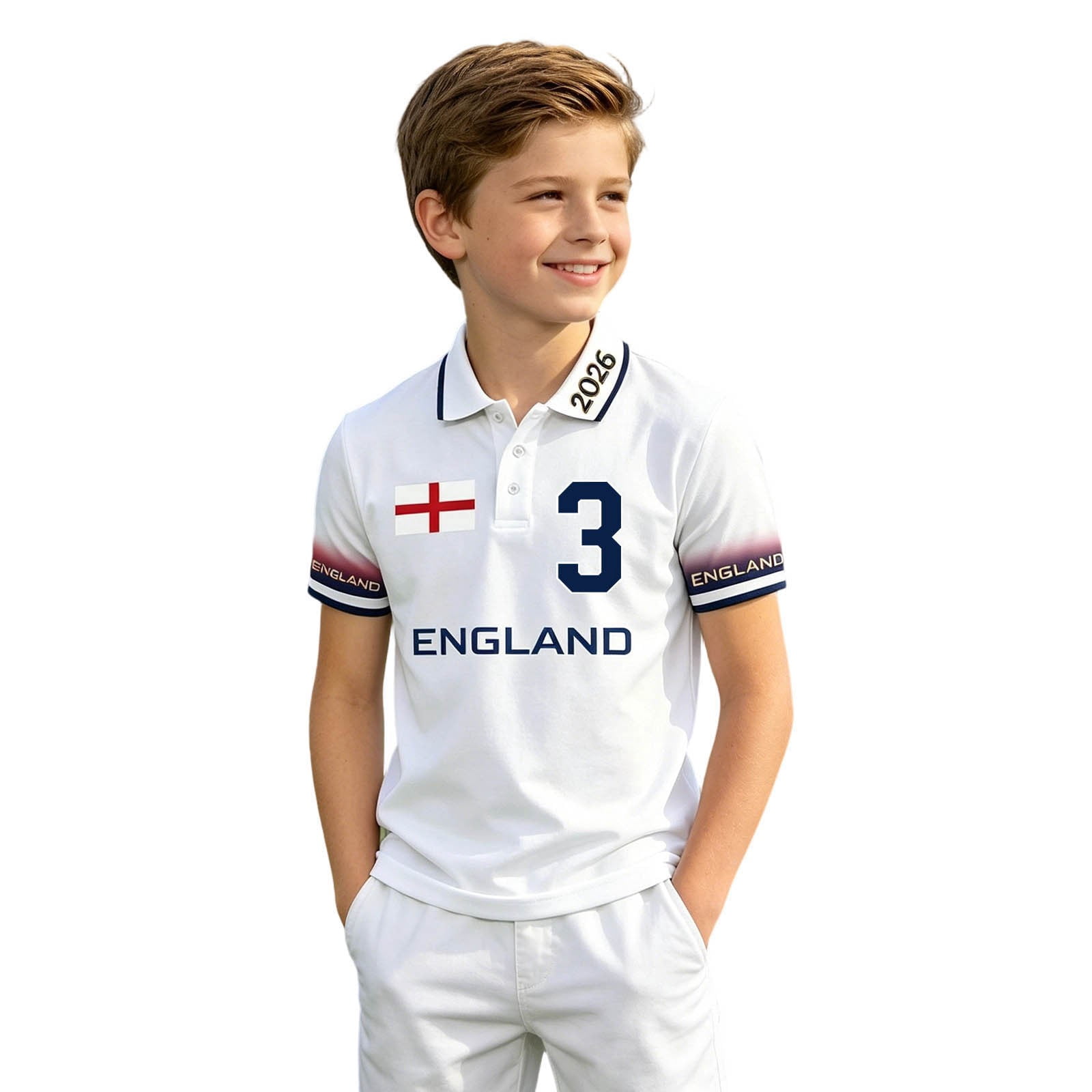 BOOMNY Toddler Boys England Soccer Shirts Crew Neck England Number 10 ...