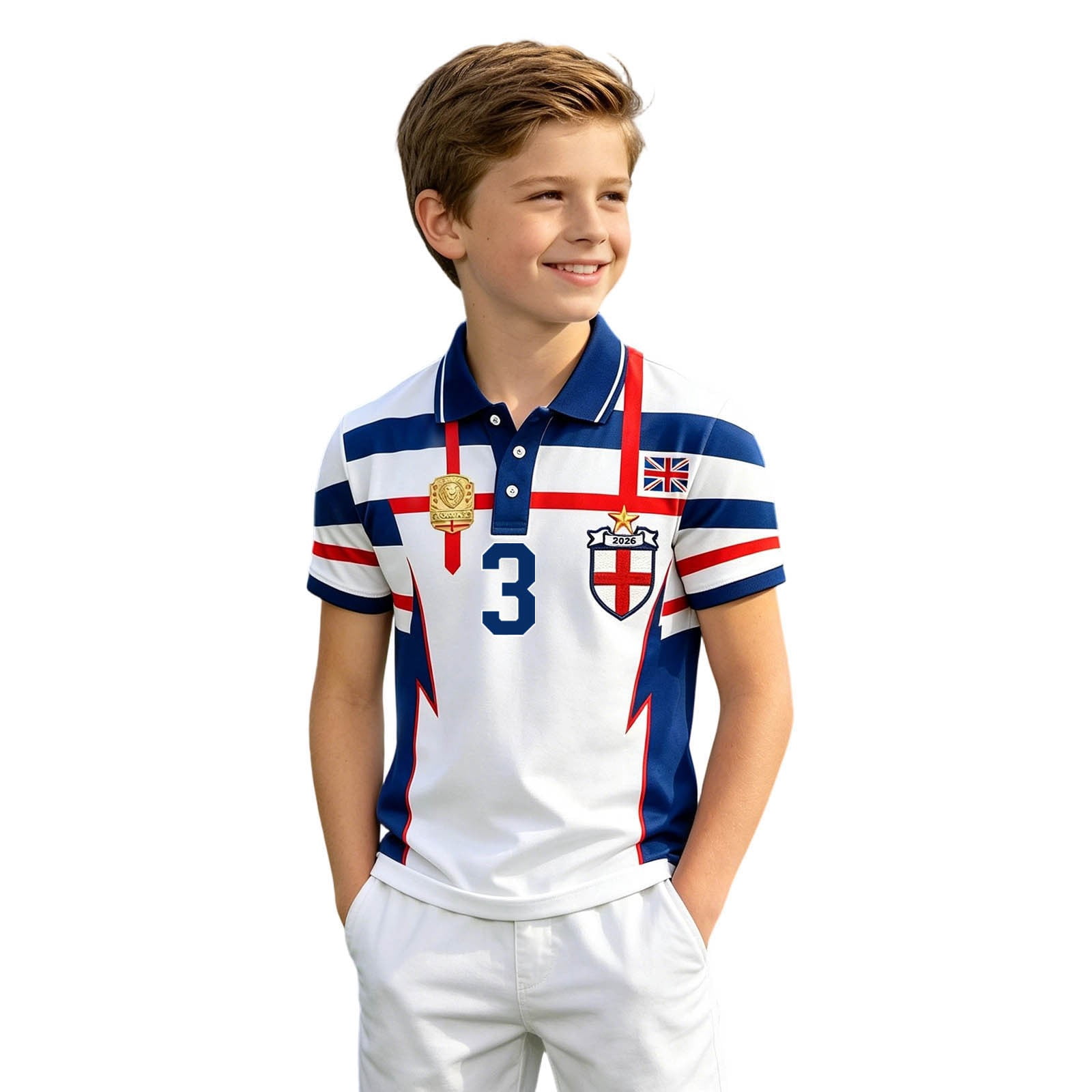 BOOMNY Toddler Boys England Soccer Shirts Crew Neck England Number 10 ...