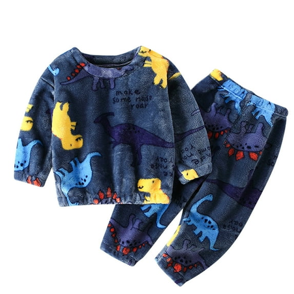BOOMNY Toddler Boys Flannel Clothes Sets 2 Peice Loungewear Set for ...
