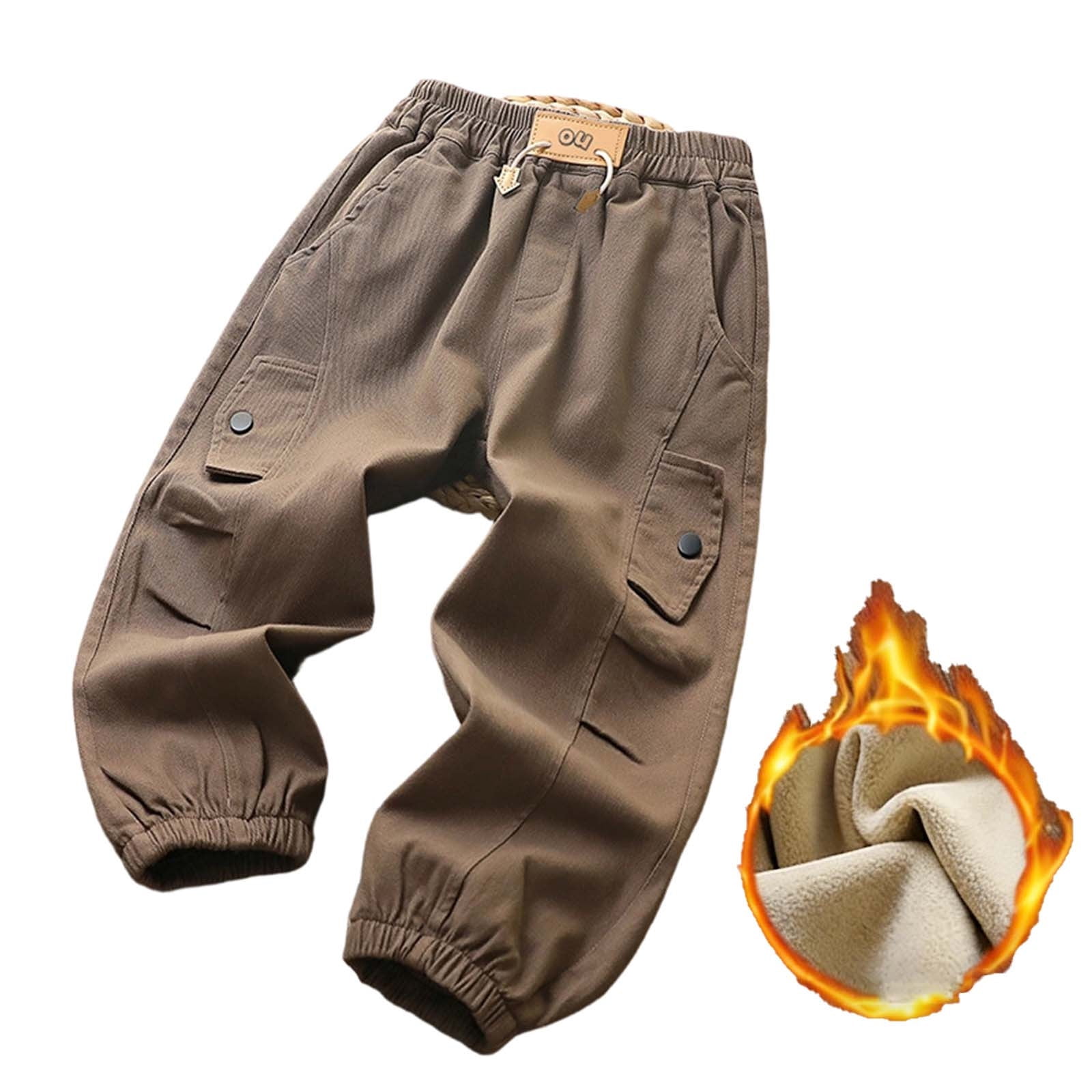BOOMNY Toddler Boys Cargo Pants Wide Leg Jogger Pants for Boys Casual ...
