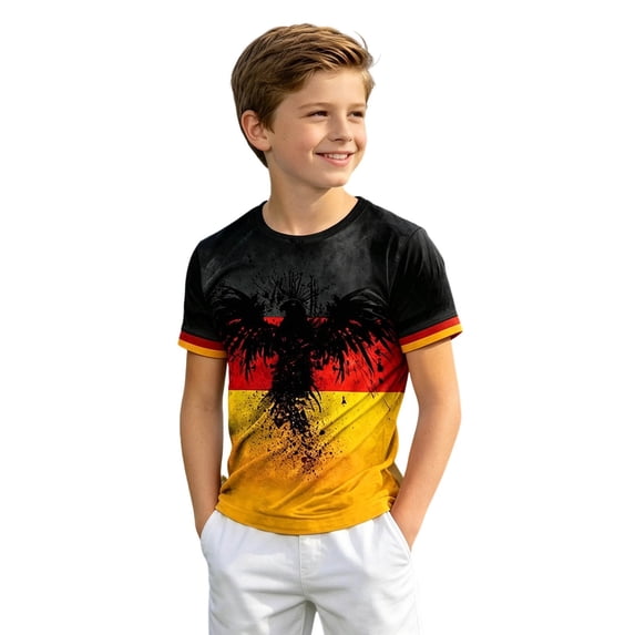BOOMNY Toddler Boys Germany Soccer T-Shirts Crew Neck Germany Flag ...