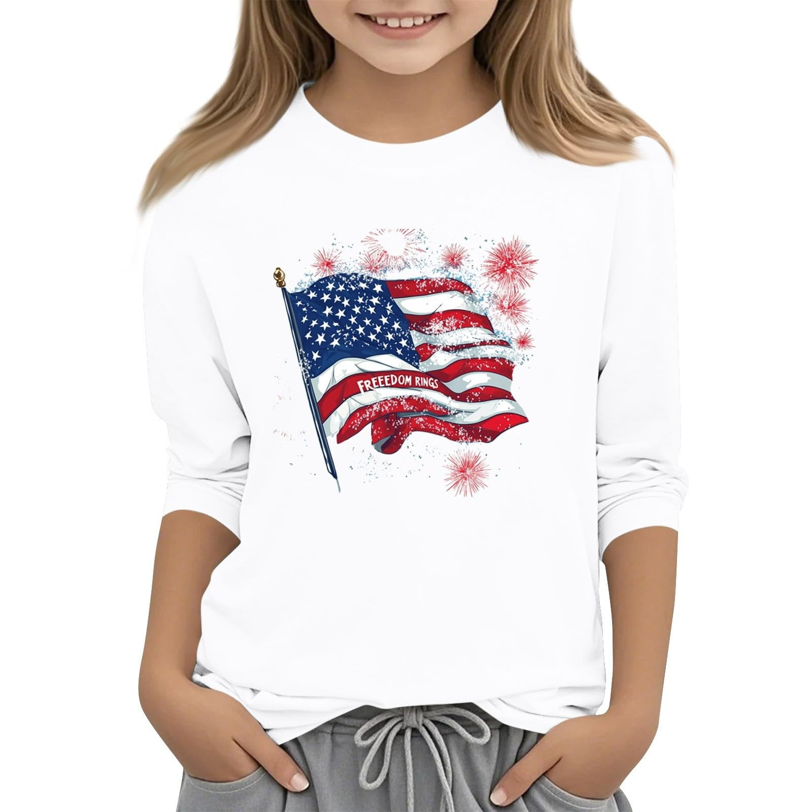 BOOMNY Toddler Boys Girls 4Th Of July Tee Shirts Short Sleeve 4Th Of ...