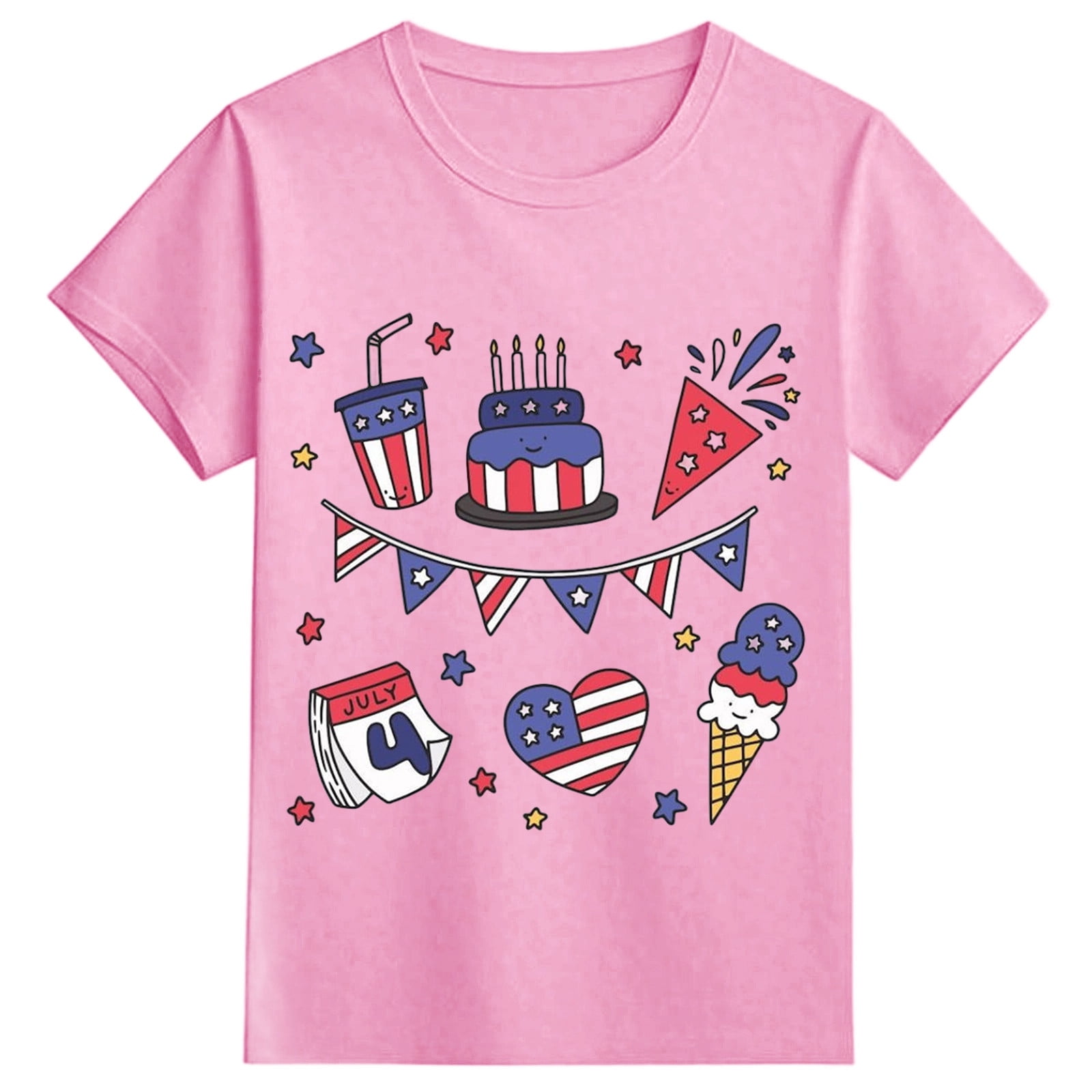 BOOMNY Toddler Boys Girls 4Th Of July Tee Shirts Short Sleeve 4Th Of ...