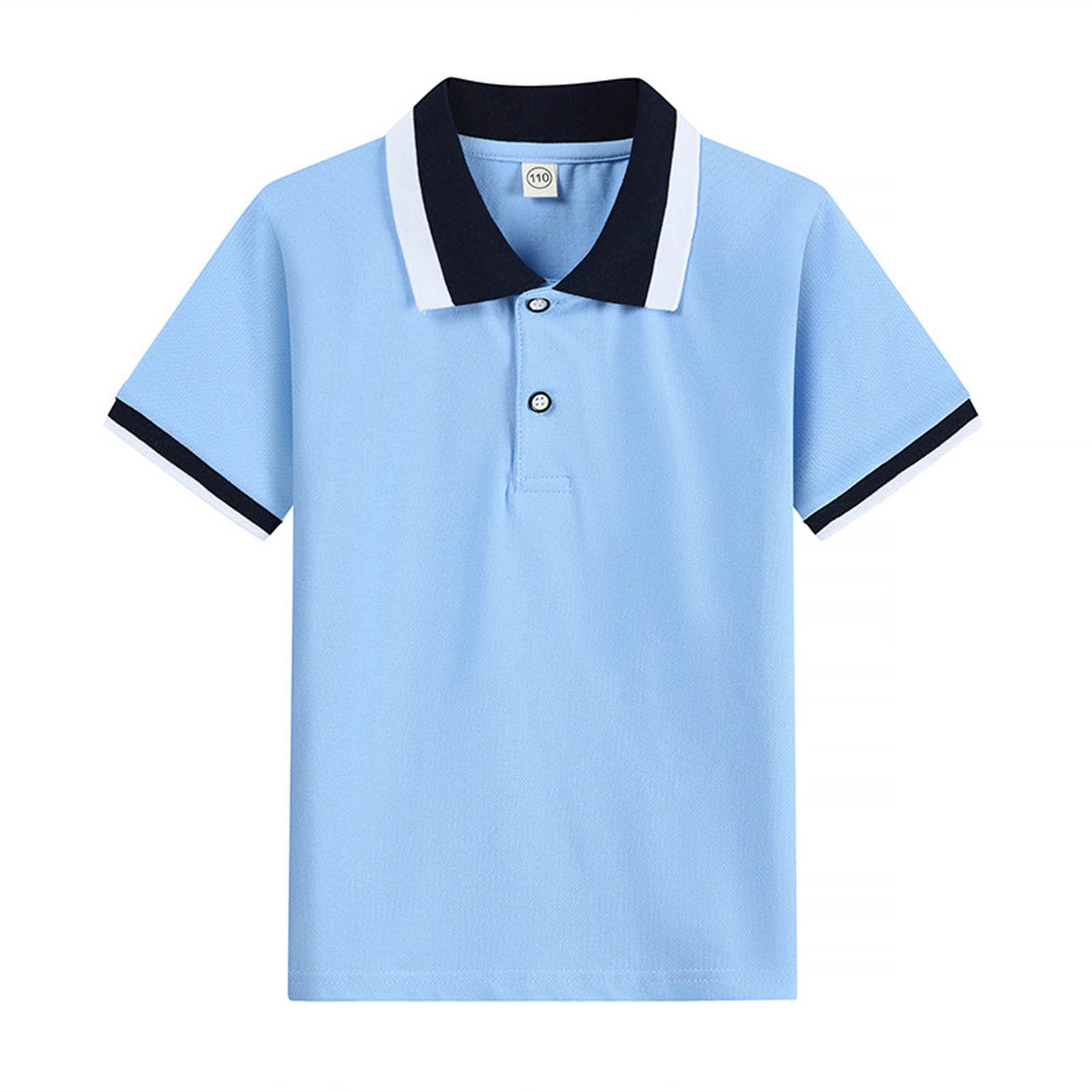 BOOMNY Toddler Boys School Uniform Polo Shirts Short Sleeve Patchwork ...