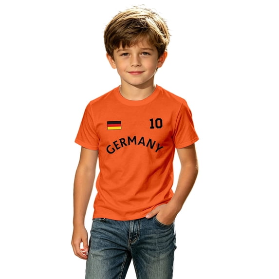 BOOMNY Toddler Boys Short Sleeve Soccer T-Shirts Crew Neck Germany Flag ...