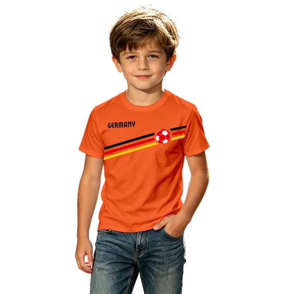 BOOMNY Toddler Boys Short Sleeve Soccer T-Shirts Crew Neck Germany Flag ...