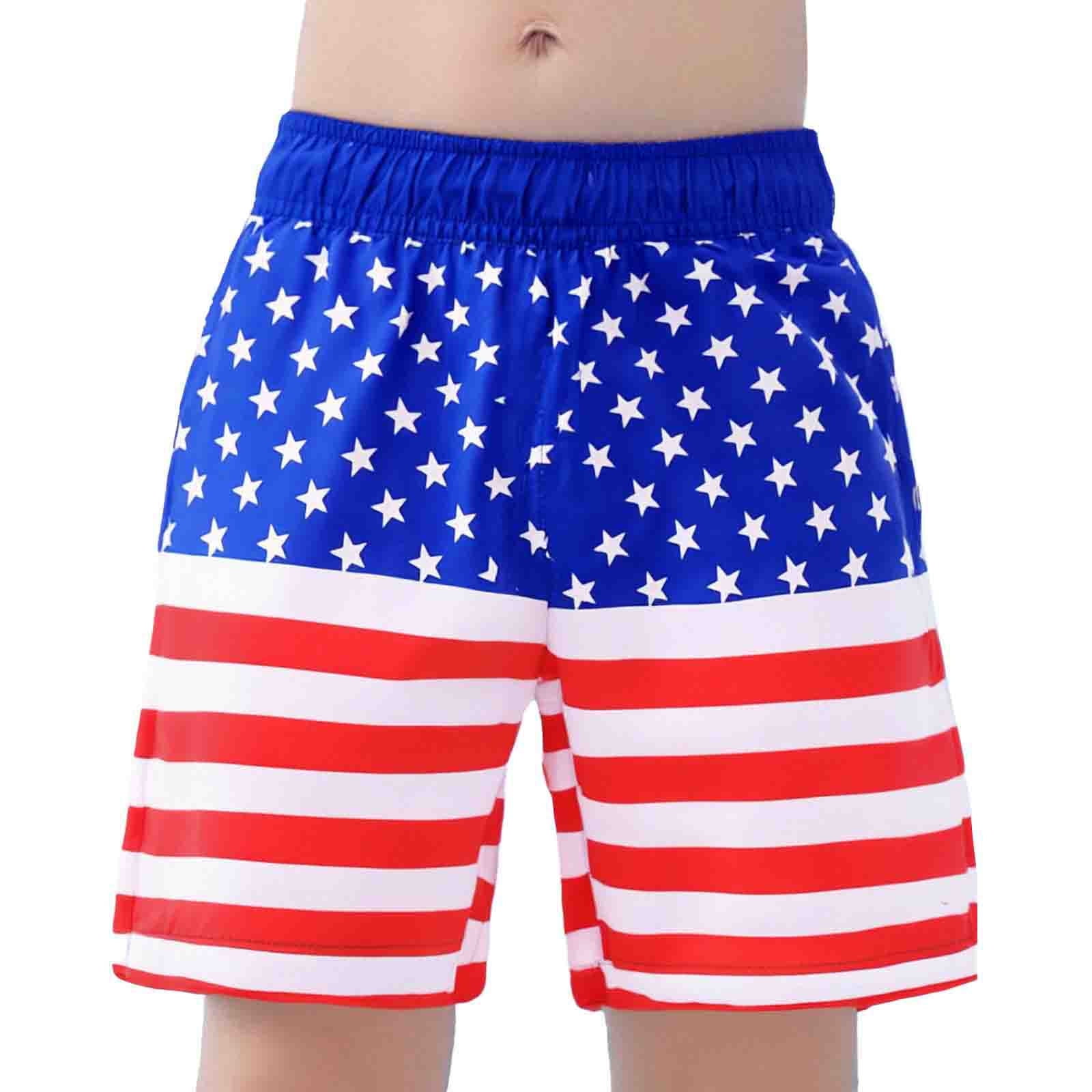 BOOMNY Toddler Boys Shorts Patriotic Independence Day Usa Flag Star ...