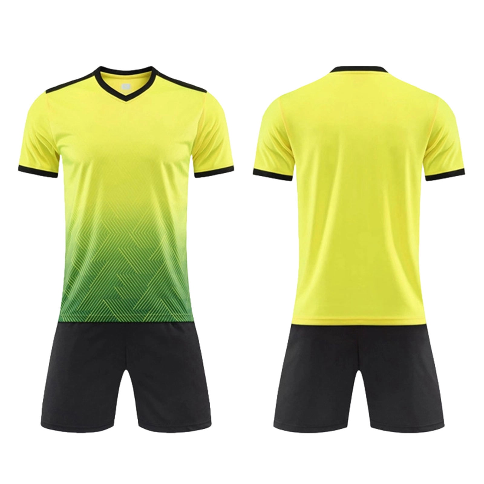 BOOMNY Toddler Boys Soccer Outfits Gradient Color Short Sleeve Workout ...