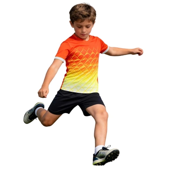 BOOMNY Toddler Boys Soccer Outfits Graphic Short Sleeve Workout Tshirts ...