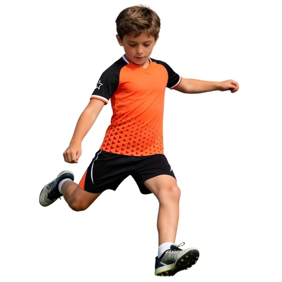 BOOMNY Toddler Boys Soccer Outfits Graphic Short Sleeve Workout Tshirts ...