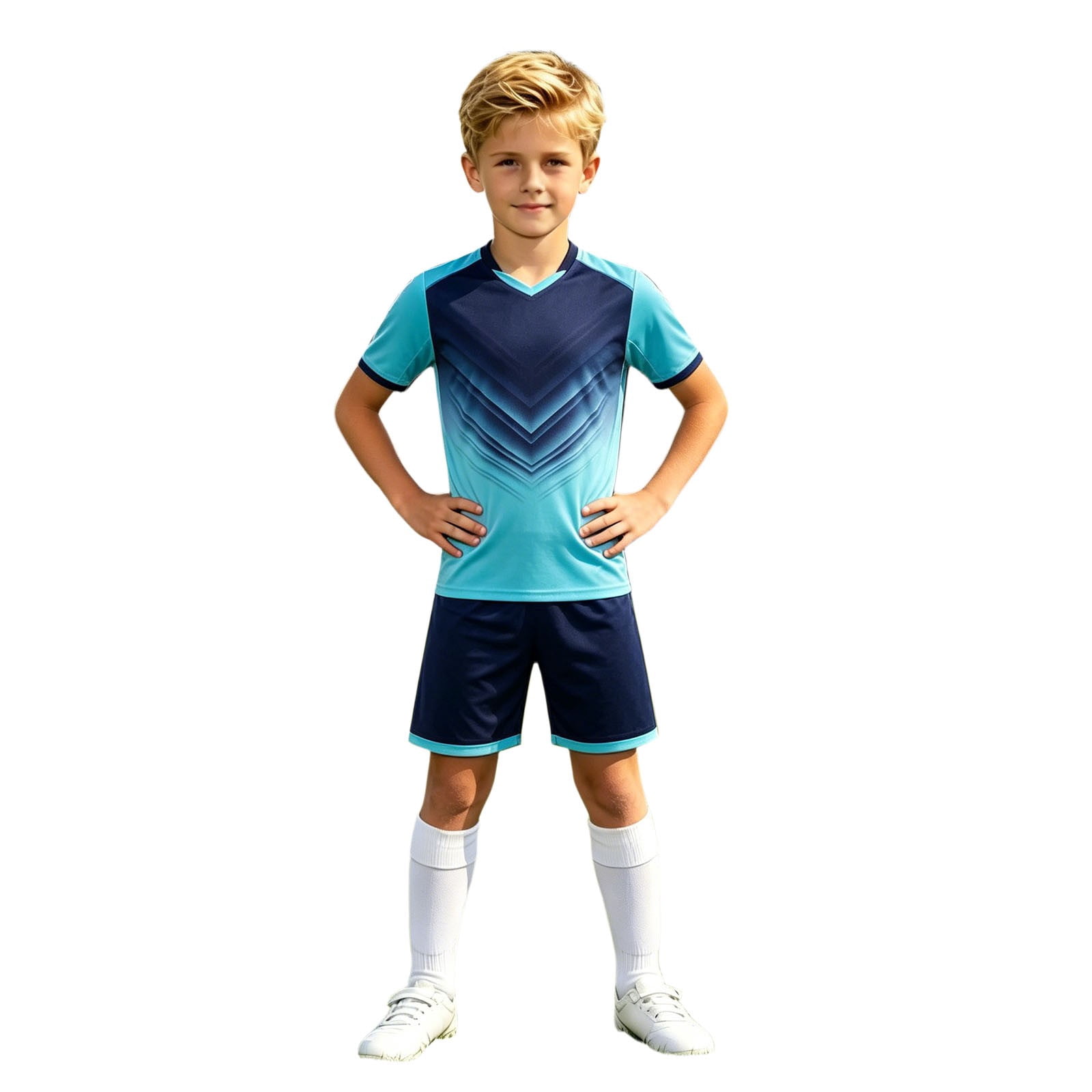 BOOMNY Toddler Boys Soccer Outfits Quick Dry Graphic Short Sleeve ...