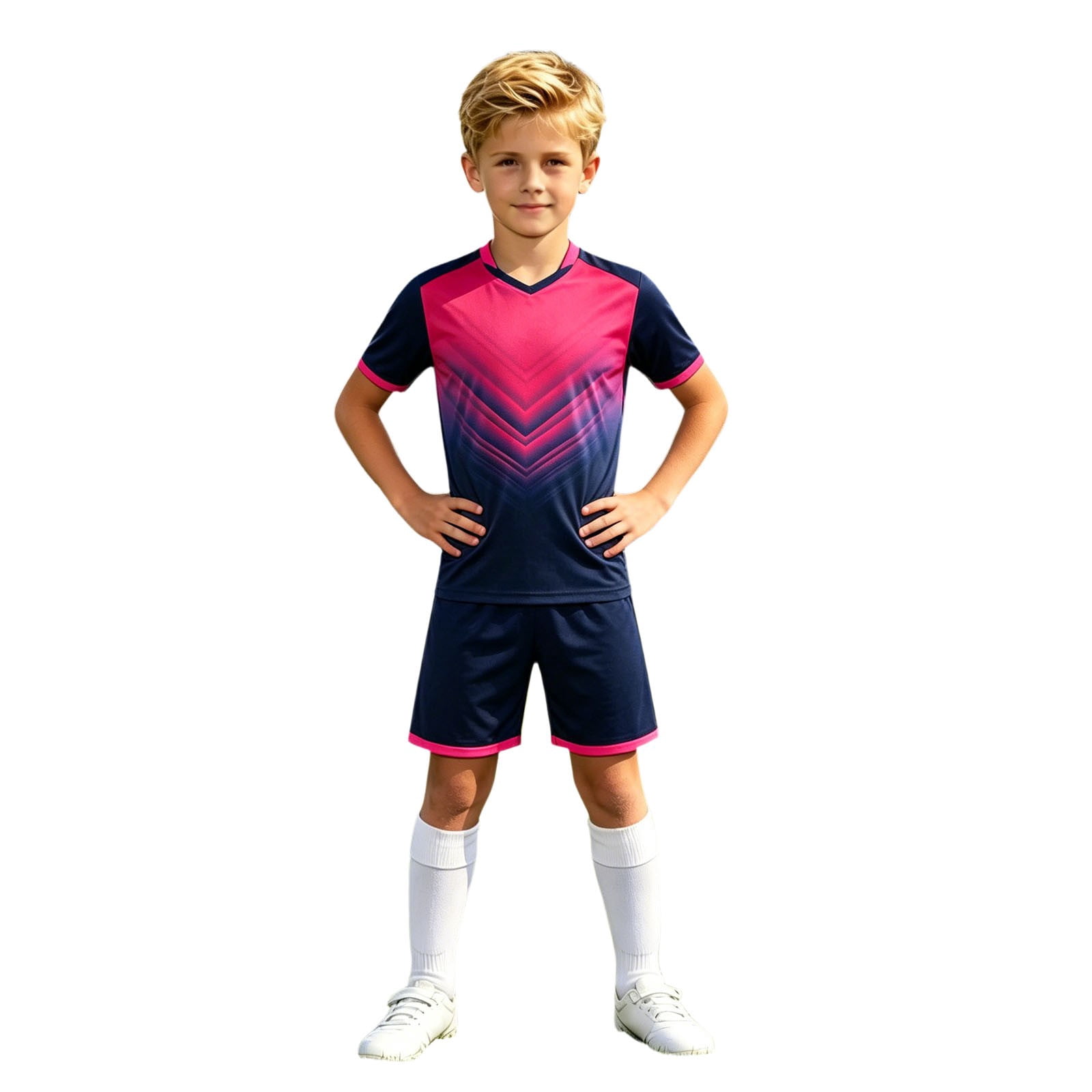 BOOMNY Toddler Boys Soccer Outfits Quick Dry Graphic Short Sleeve ...