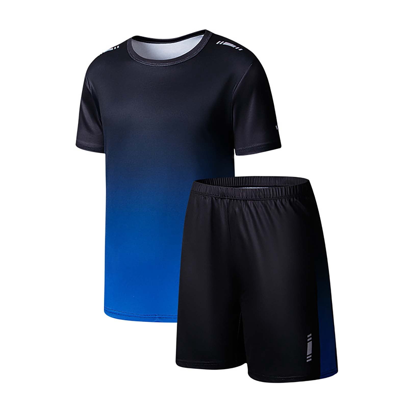 BOOMNY Toddler Boys Summmer Outfits Gradient Color Short Sleeve Workout ...