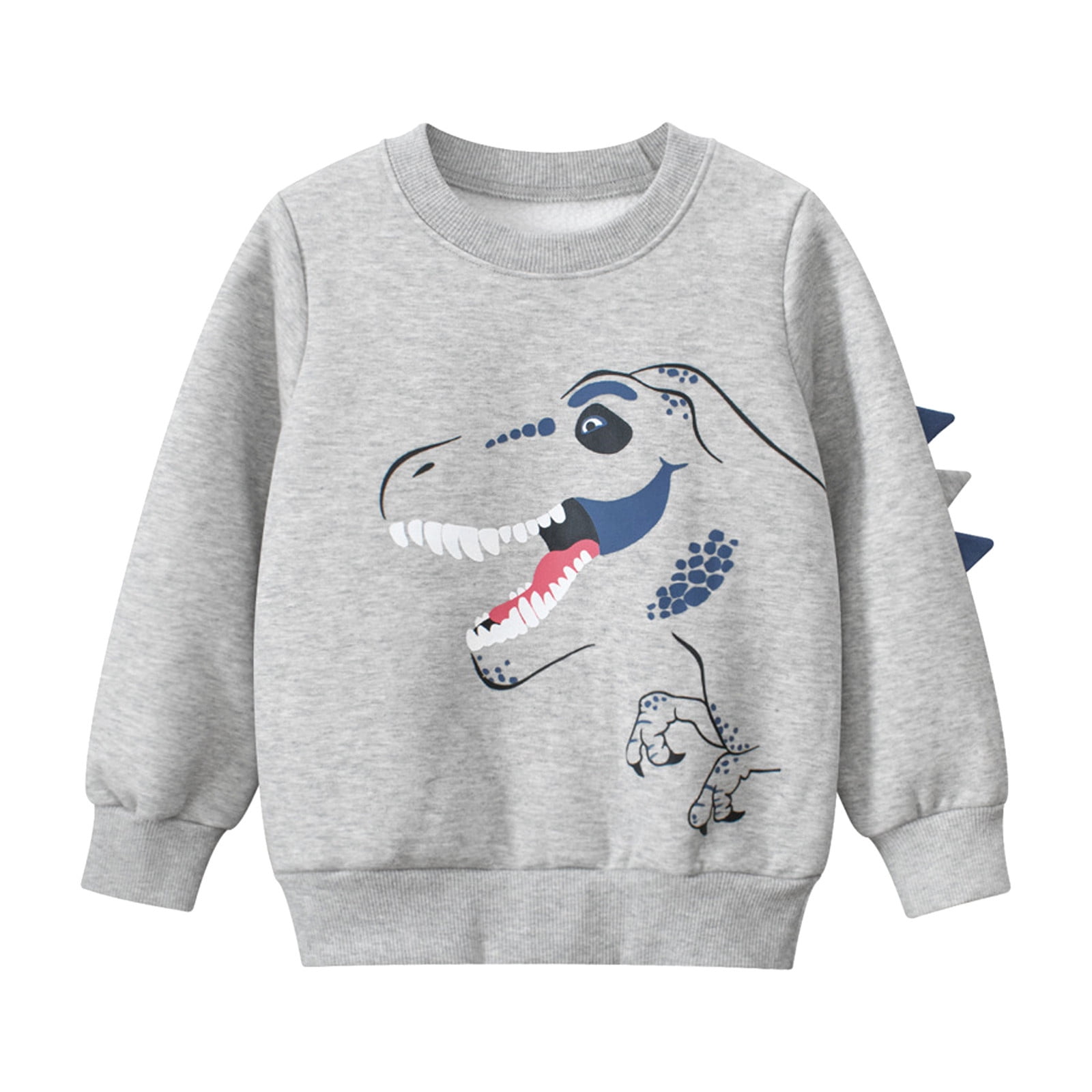 BOOMNY Toddler Boys Sweatshirts Cartoon Dinosaur Fleece Lined Sweatshirt For Boys Long Sleeve ...
