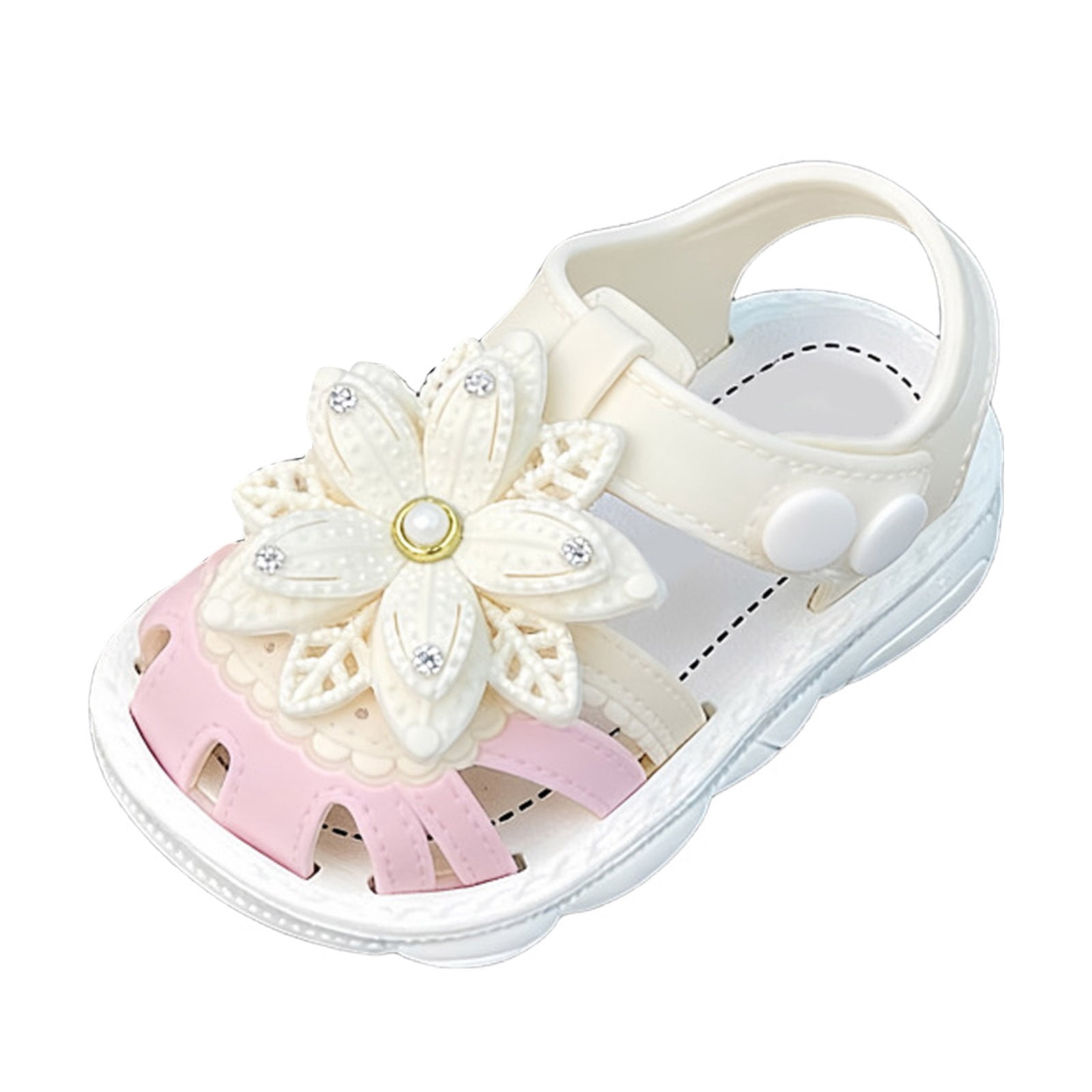 BOOMNY Toddler Girl's Sandals Closed Toe Flat Sandals for Kids ...