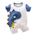 BOOMNY Toddler Girls Casual Bodysuit Short Sleeve Jumpsuits for Girls ...