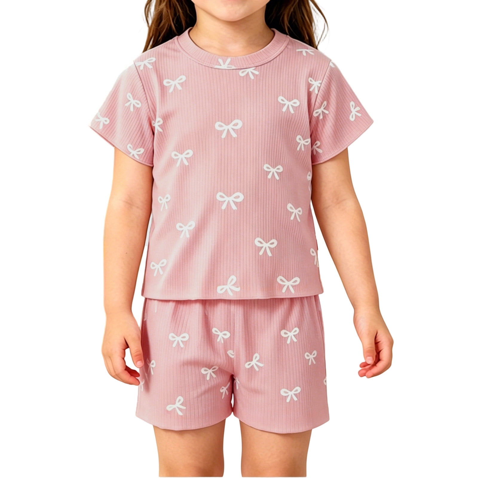 BOOMNY Toddler Girls Outfit Set 2 Peice Clothes Set for Girl Short ...