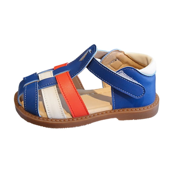 BOOMNY Toddler Girls Sandals Closed Toe Flat Sandals for Kids ...