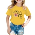 BOOMNY Toddler Girls Short Sleeve T-Shirts Crew Neck Floral Graphic Tee ...