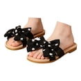 BOOMNY Toddler Girls Slippers Bowknot Anti Open Toe Sandals Summer ...