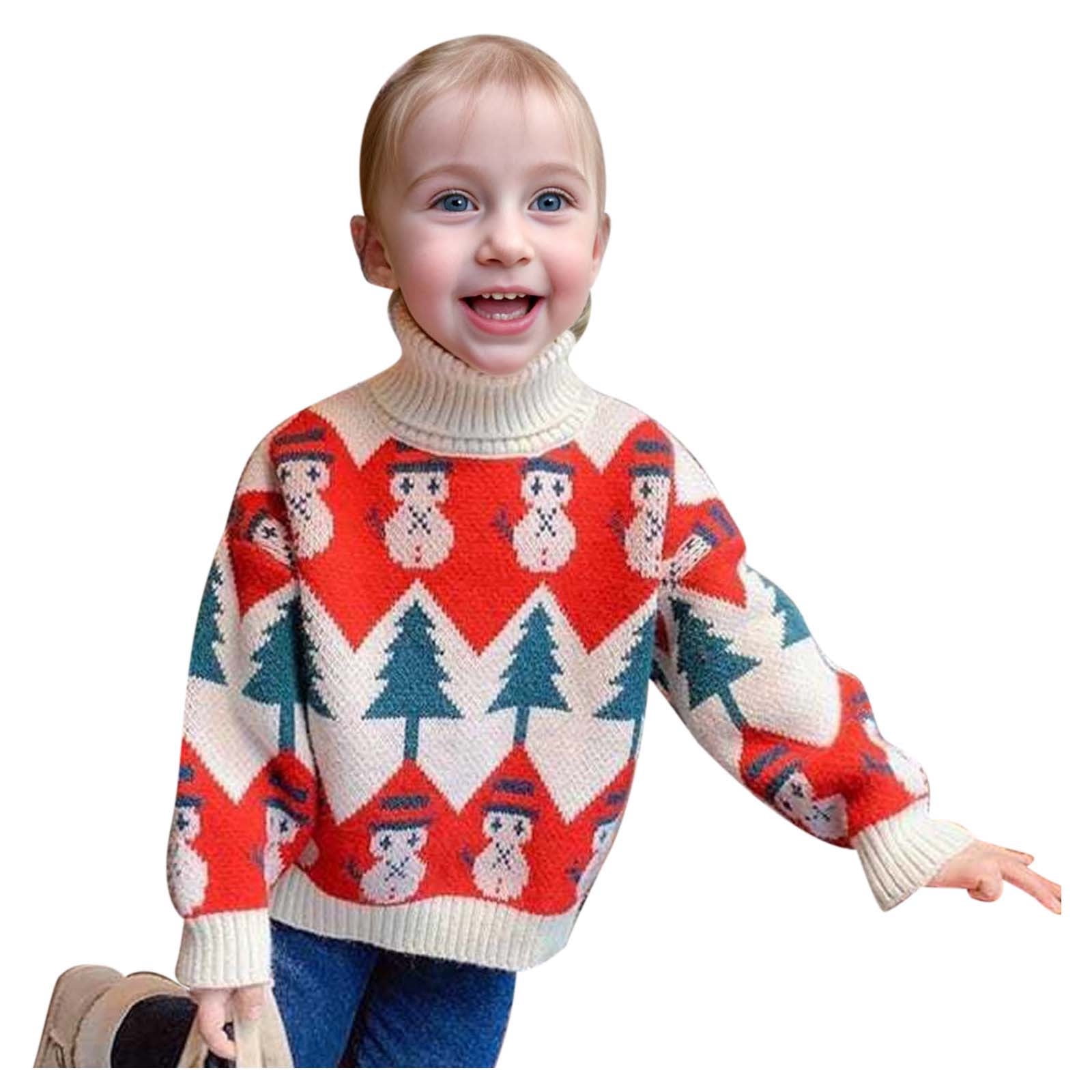 BOOMNY Toddler Infants Boys Girls Sweaters Long Sleeve Xmas Snowman ...
