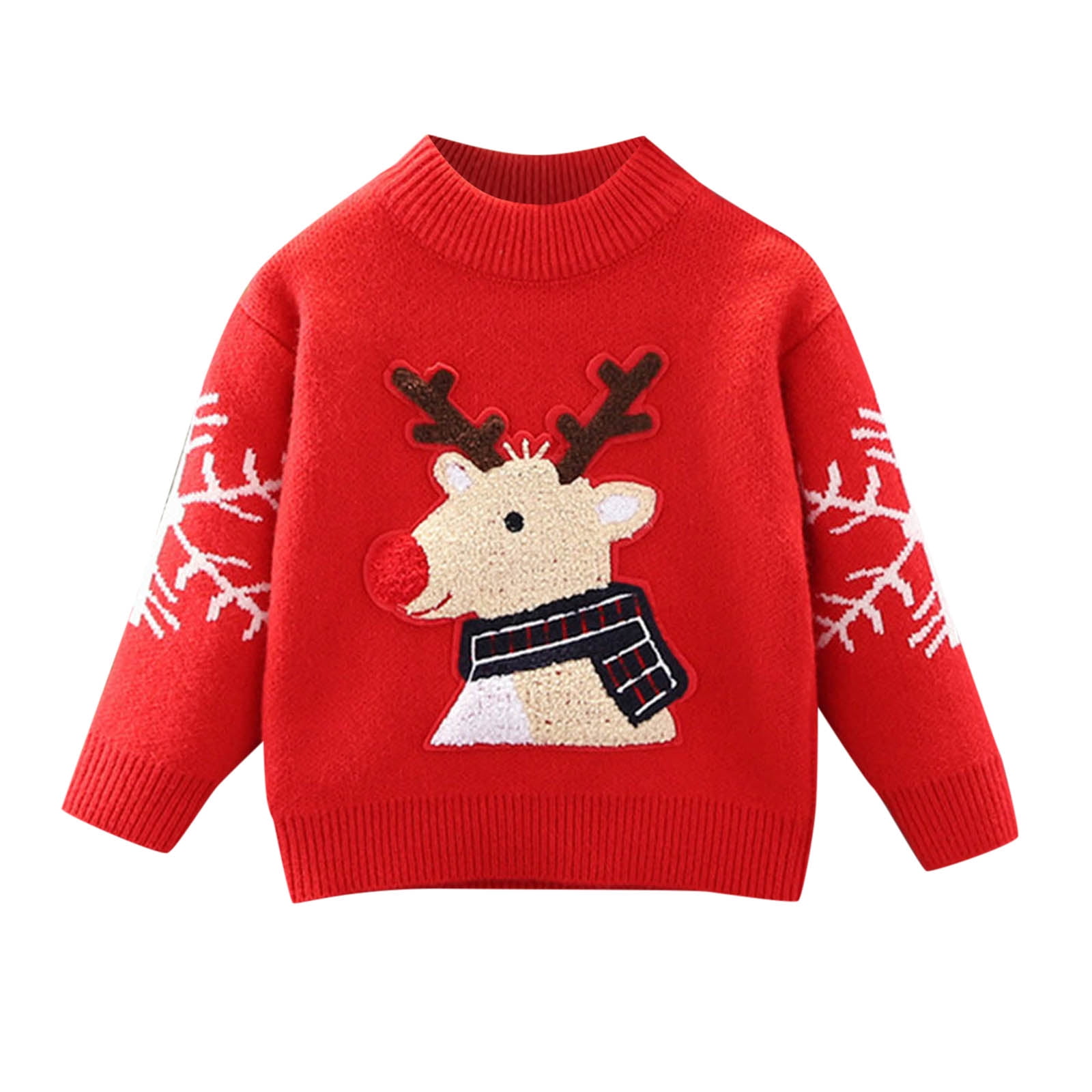 BOOMNY Toddler Infants Boys Girls Sweaters Long Sleeve Xmas Snowman ...