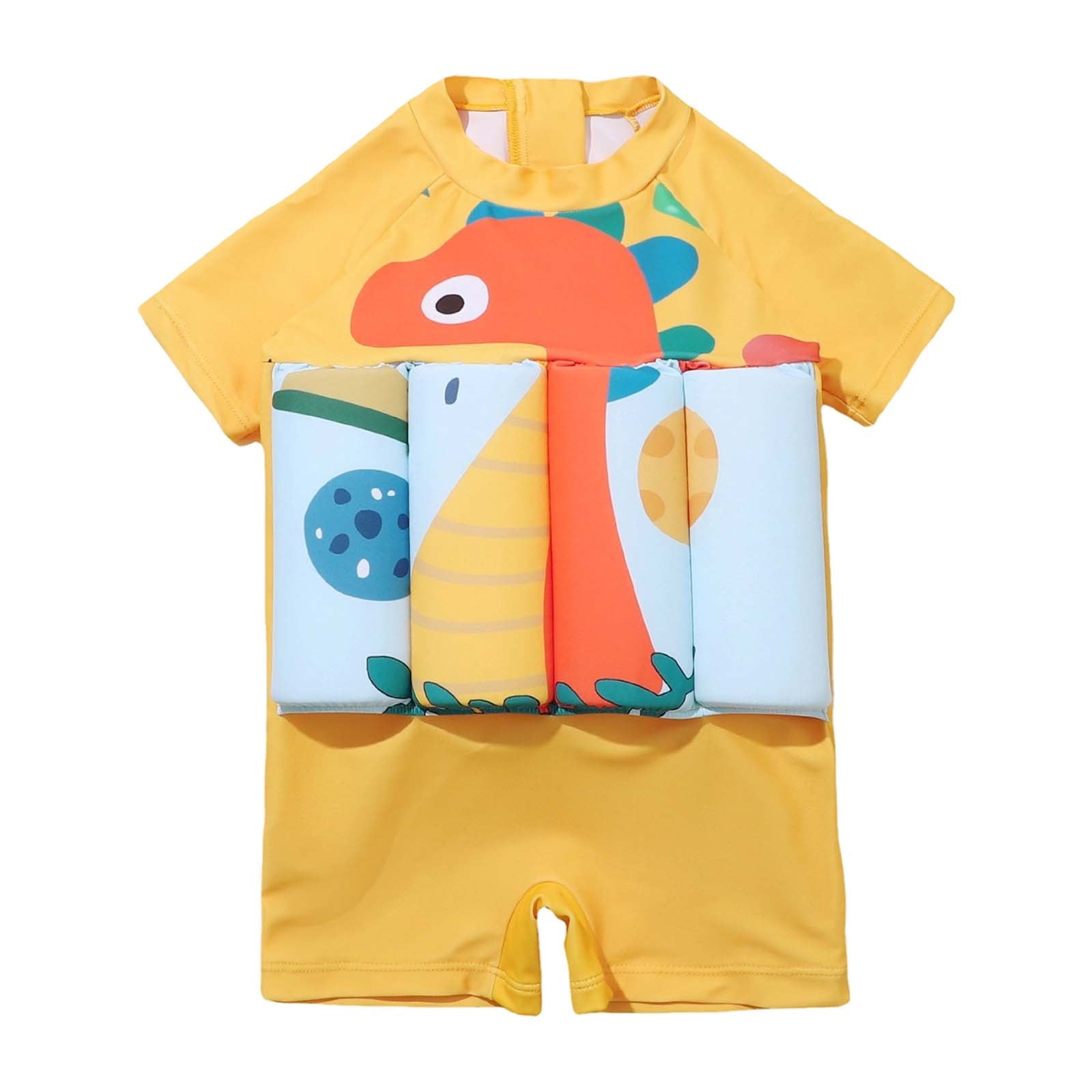 BOOMNY Toddler Kids Floatation Swimsuits Short Sleeve Cartoon Dinosaur ...