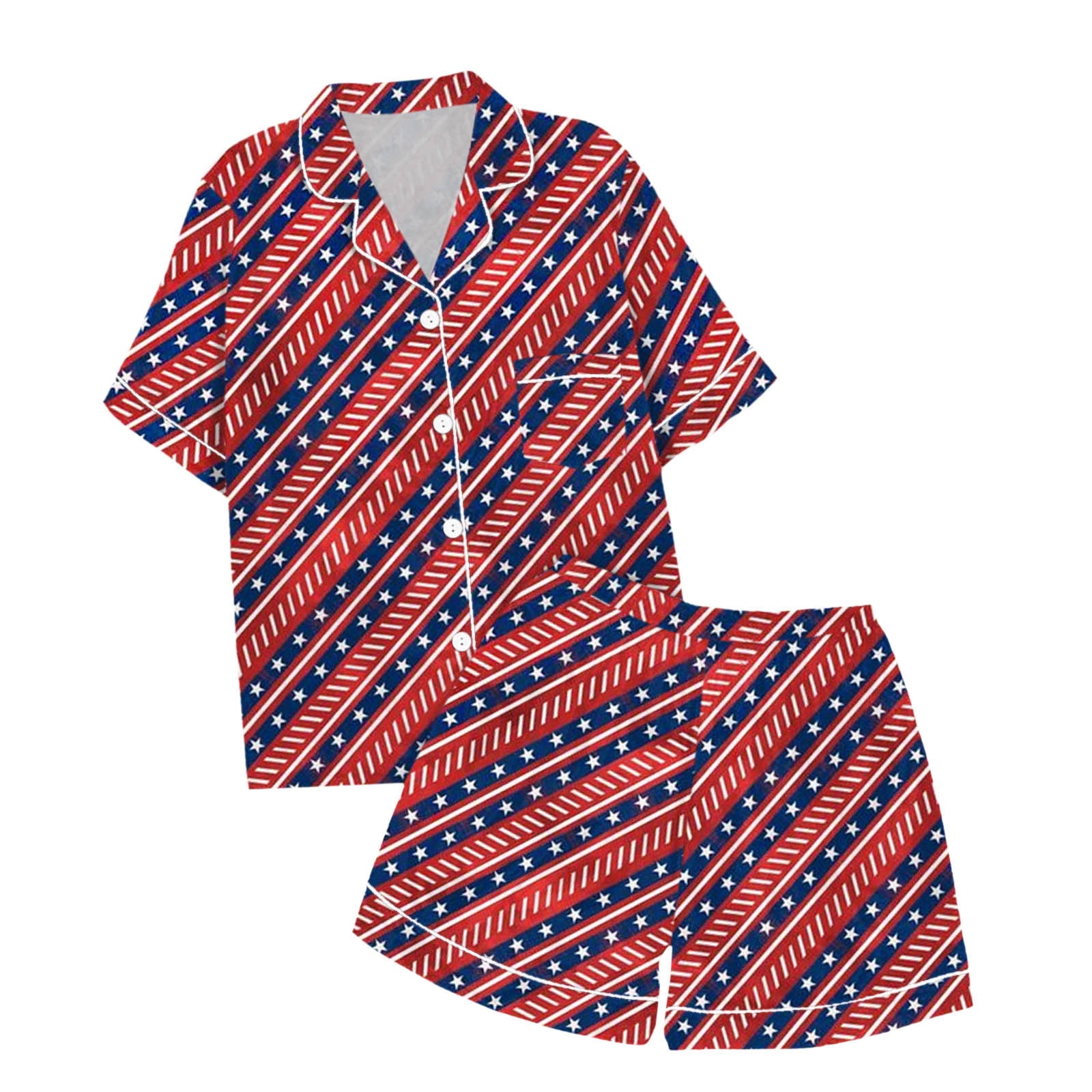 BOOMNY Toddler Kids Girls Clothes Sets Short Sleeve Patriotic ...