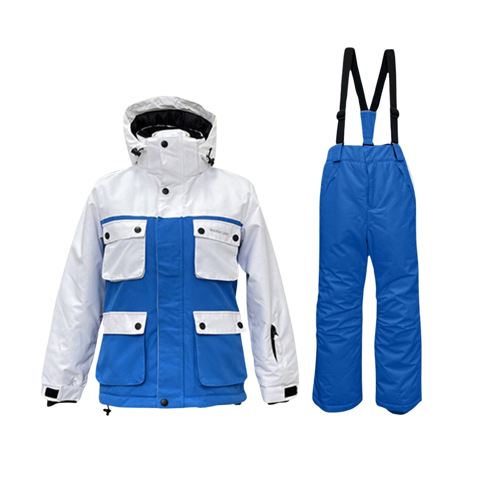 BOOMNY Unisex Boys Girls Ski Suit Thick Fleece Jacket Overalls 2Pcs ...