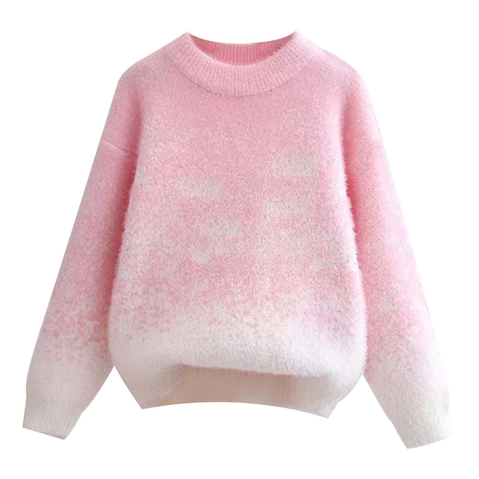 BOOMNY Unisex Boys Girls Sweaters Long Sleeve Gradient Color Knitted ...