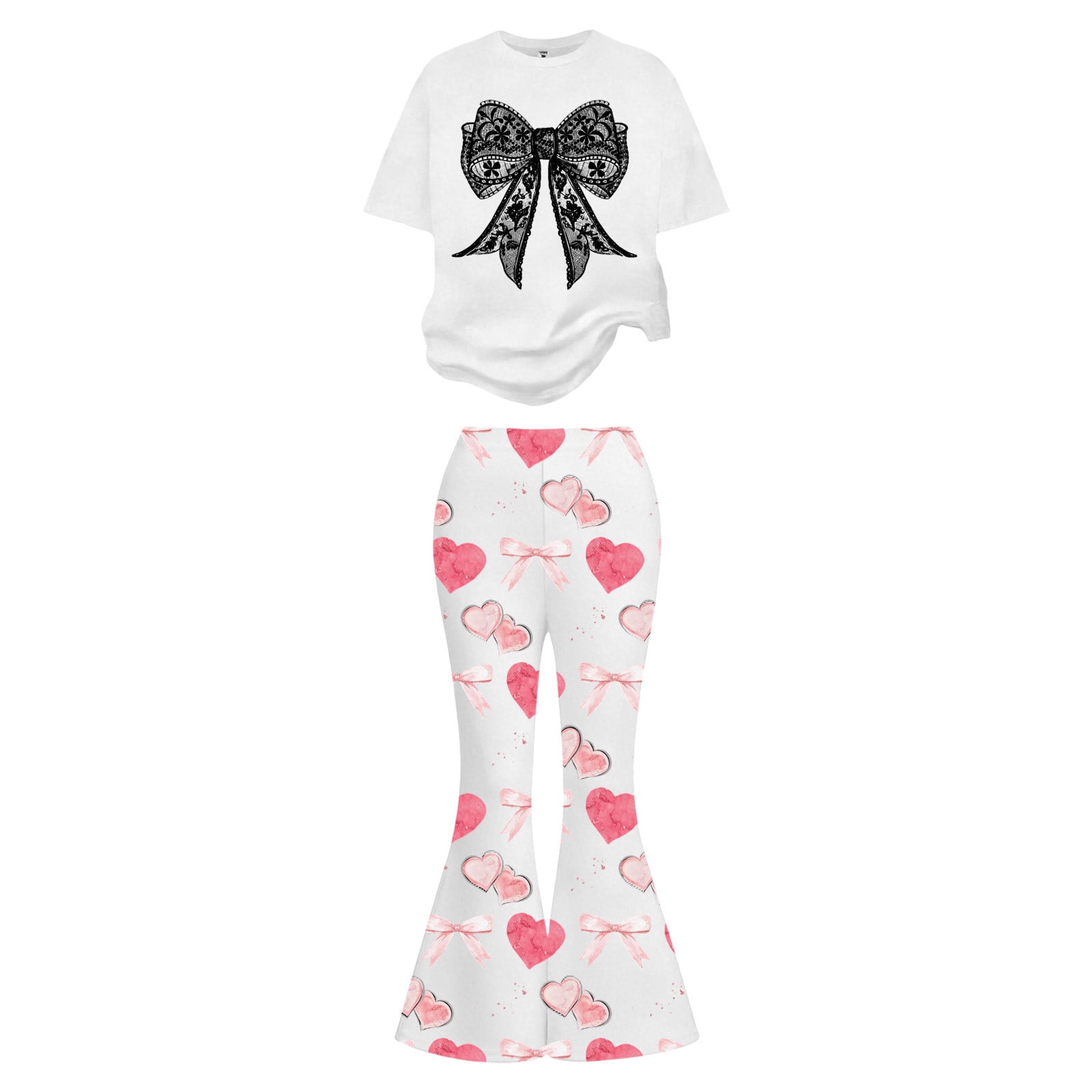 BOOMNY Valentines Toddler Baby Girls Clothes Set Long Sleeve Valentine ...