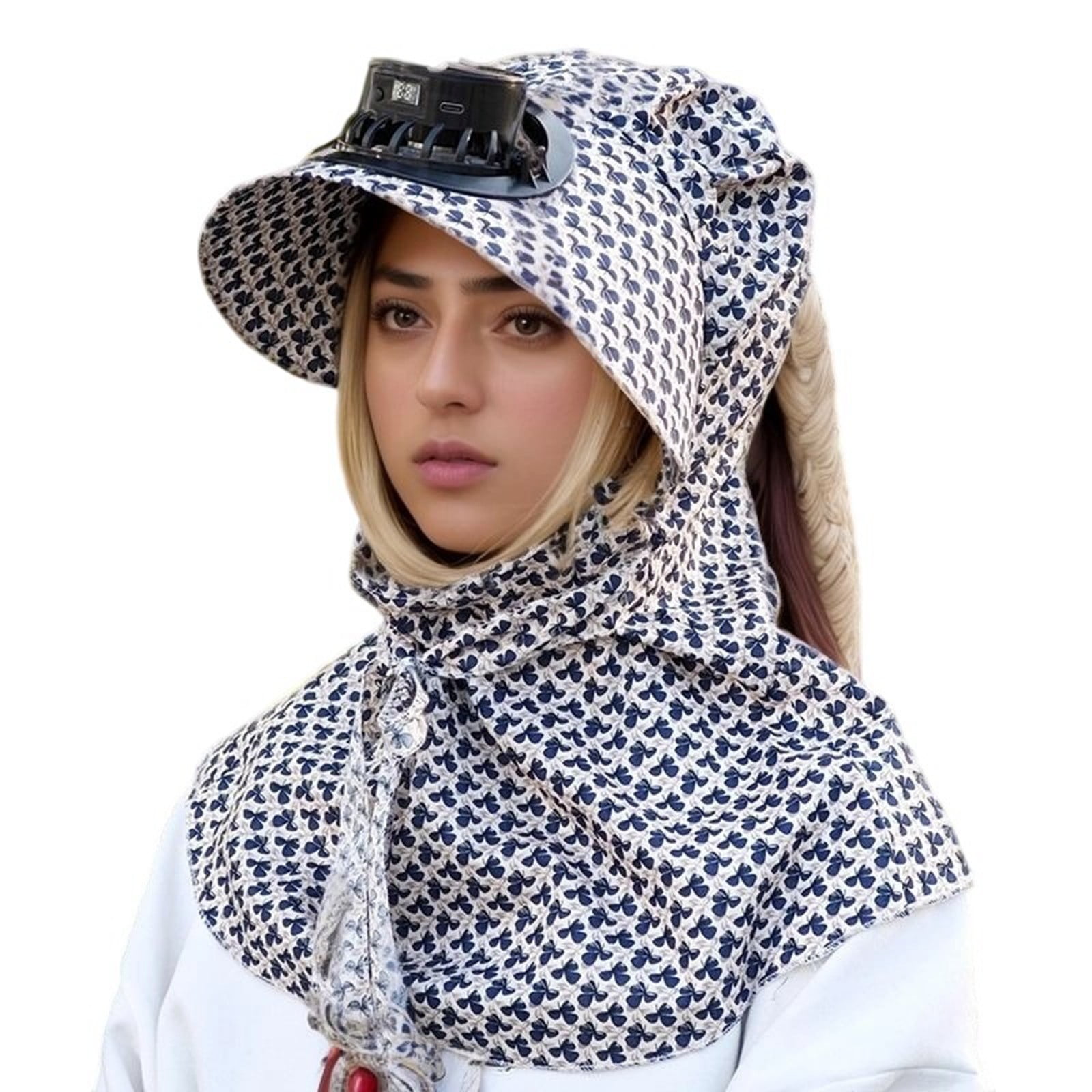 BOOMNY Wide Brim Solar Fan Hats For Men Women Sun-Proof Adjustable ...