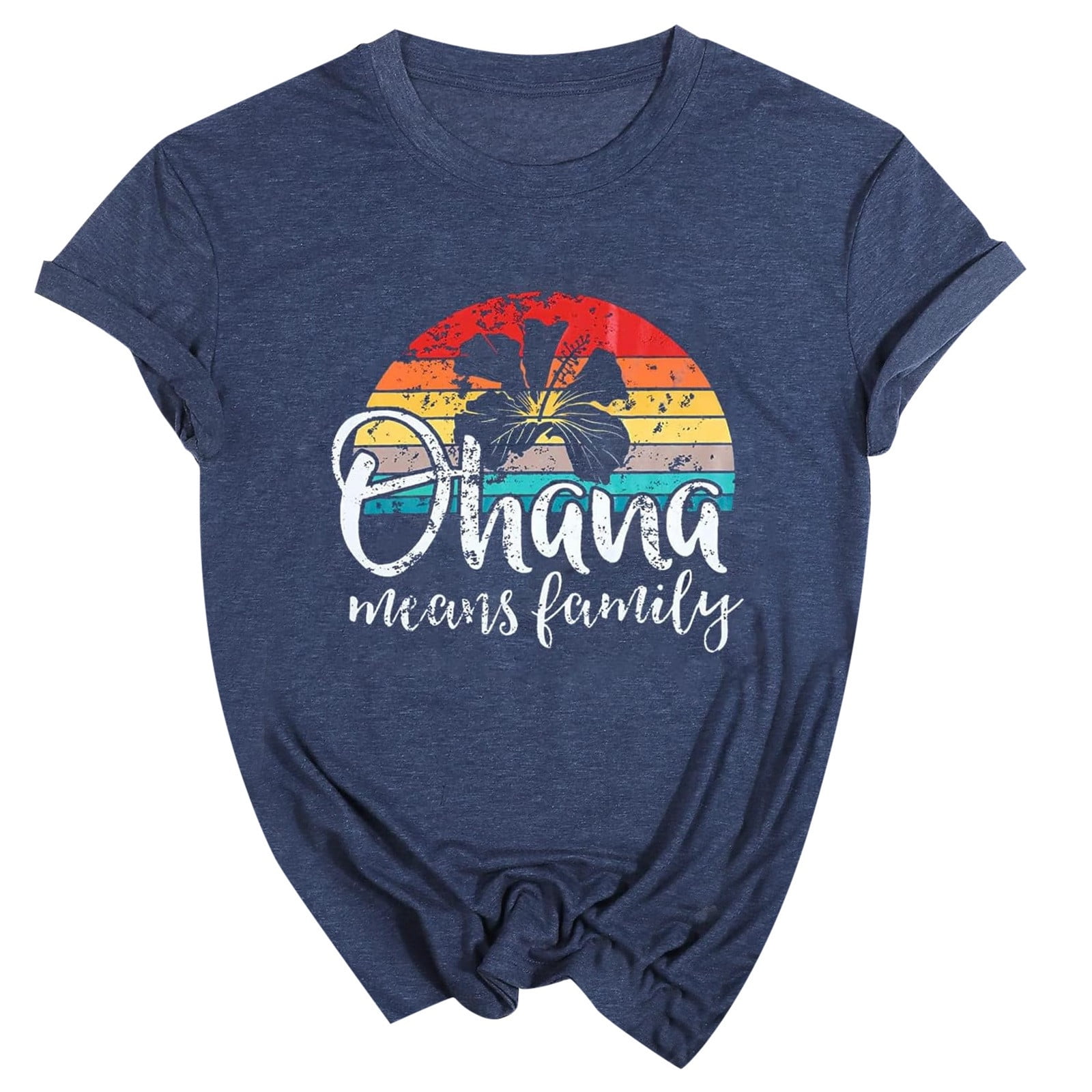 BOOMNY Women's Short Sleeve Tshirts Hawaii Graphic Loose Summer Tees ...